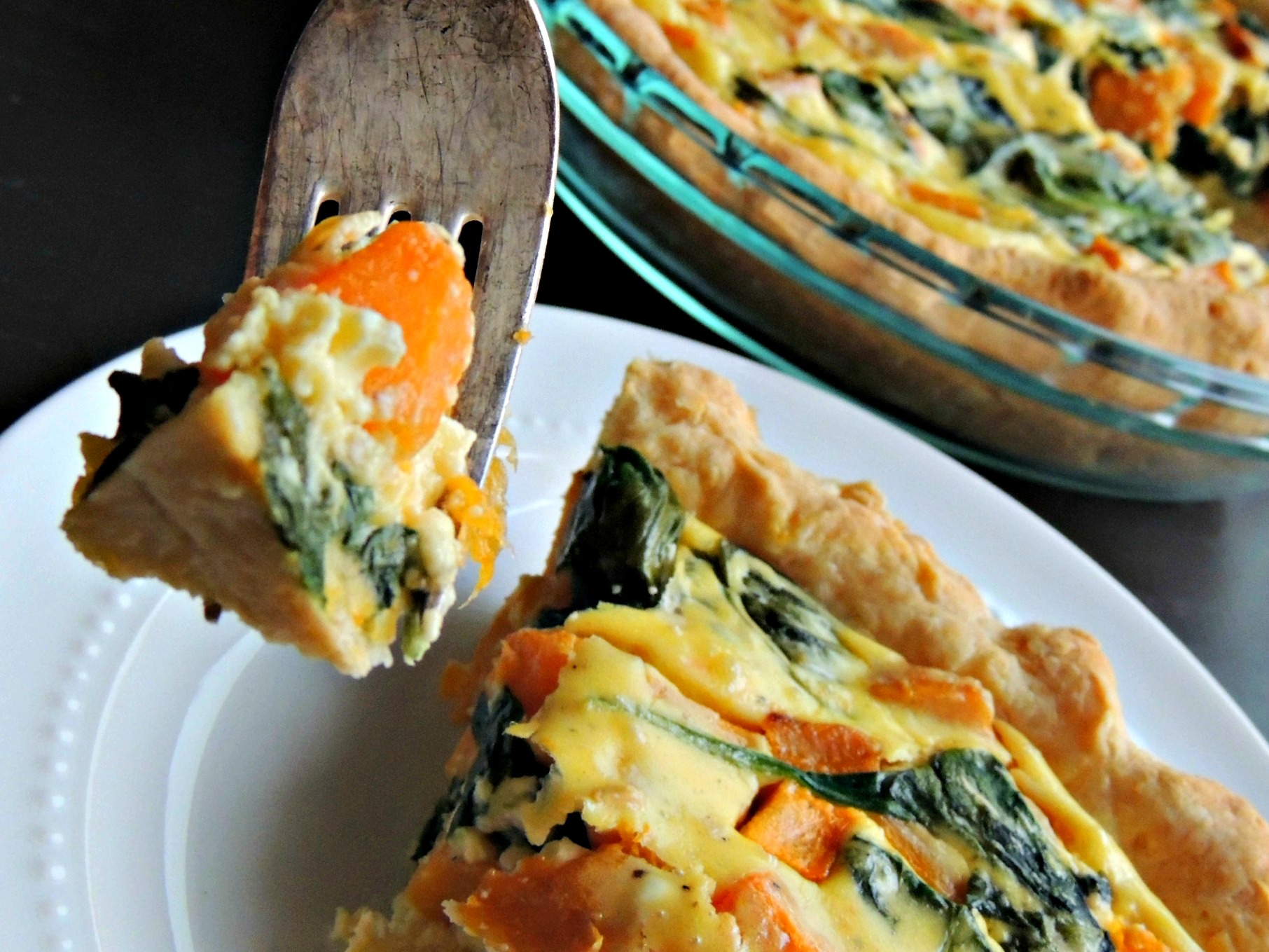 Grain Free Butternut Squash Spinach and Goat Cheese Pie - Chebe Recipes