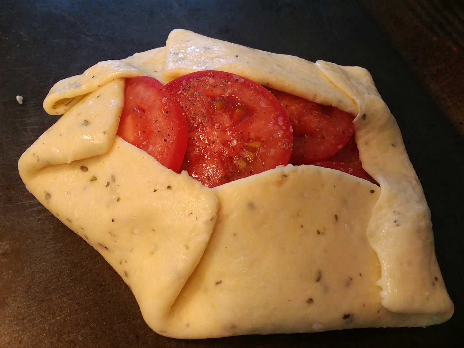 Veggie and Goat Cheese Chebe Galette - Chebe Recipes